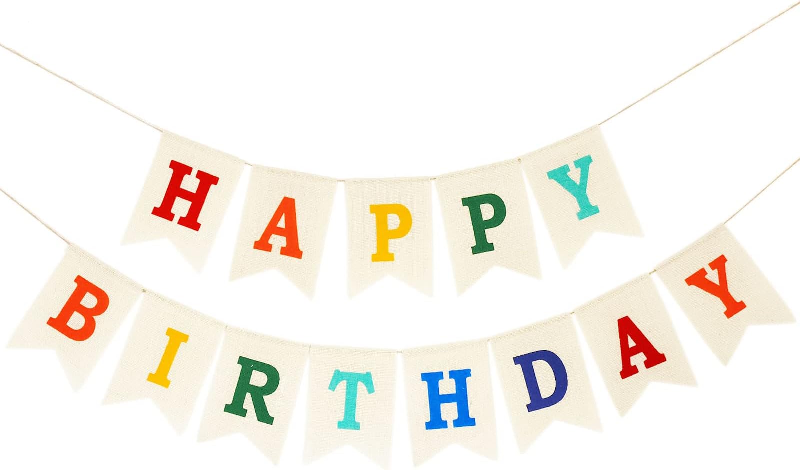 Amazon.com: Boho Felt Happy Birthday Banner - Bohemian Birthday Party ...
