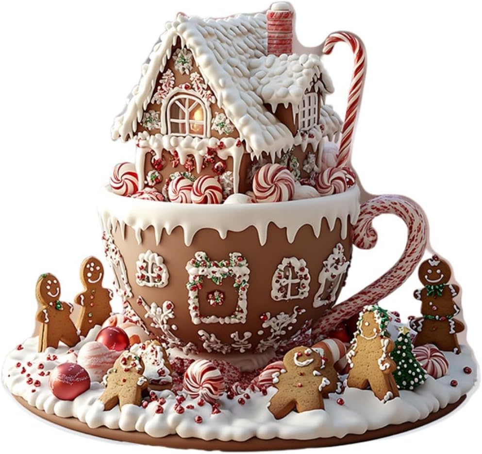 Amazon.com: Christmas Gingerbread House Cake Stand Decoration, 3-Tier ...