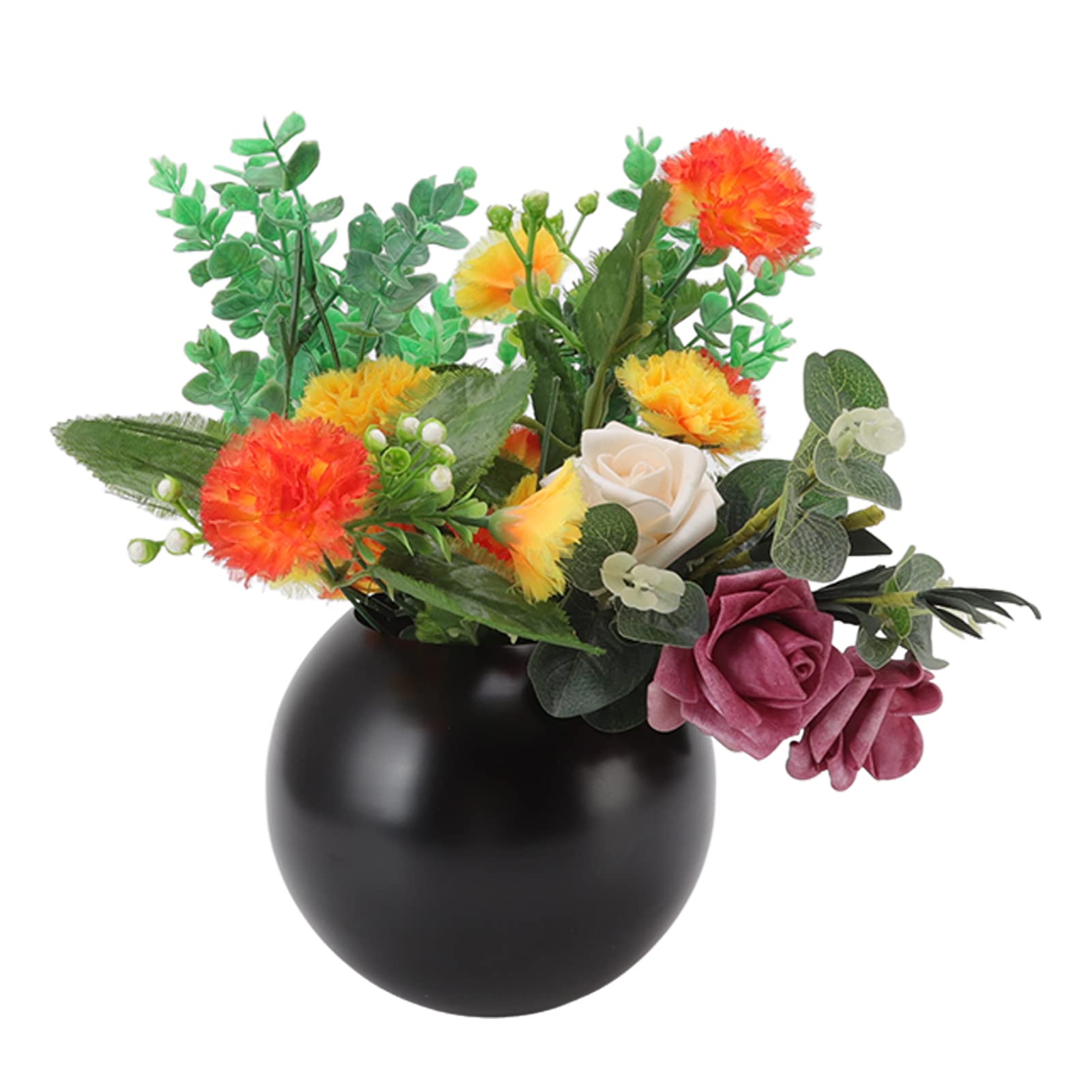 Amazon.com: RAZURE Stainless Steel Vase, Simple Modern Style Round Vase ...