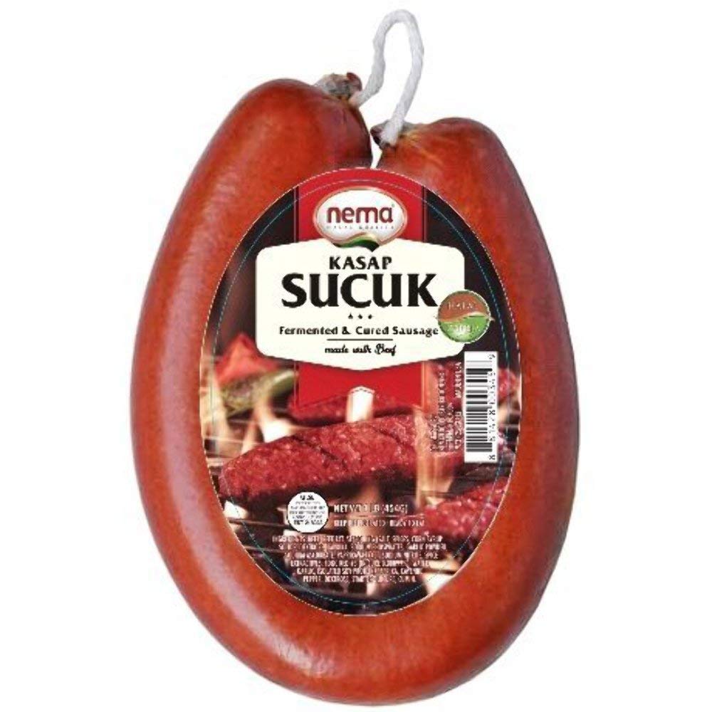 Amazon.com: Nema Halal Zabihah Beef Sucuk, Fermented & Cured Sausage ...