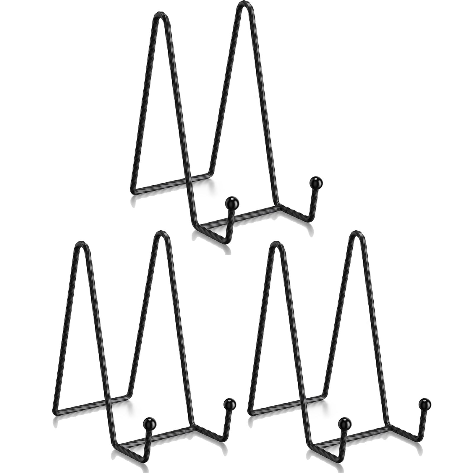Snapklik.com : 3 Pack 6 Inch Plate Stands For Display, Twisted Metal ...