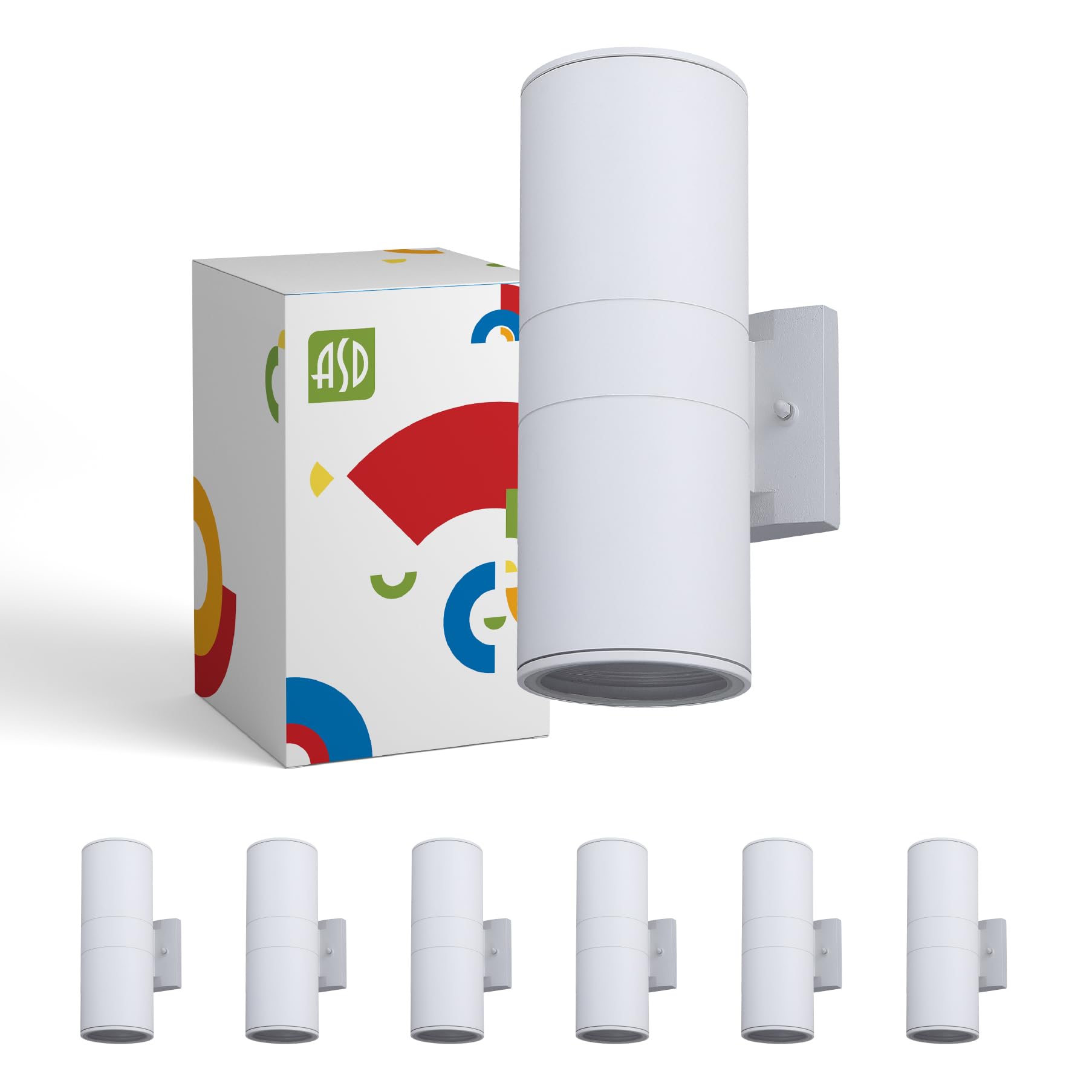 Snapklik.com : ASD 2-Way Round Cylinder Wall Light Fixture 120W E26 ...