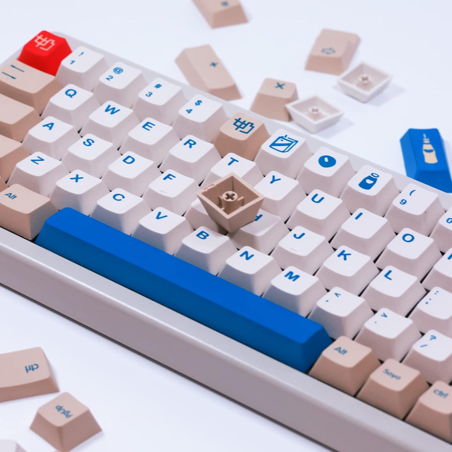 Buy XDK Custom Keycaps Soy Milk Theme 134 Keys(PBT Dye-Sub Cherry ...