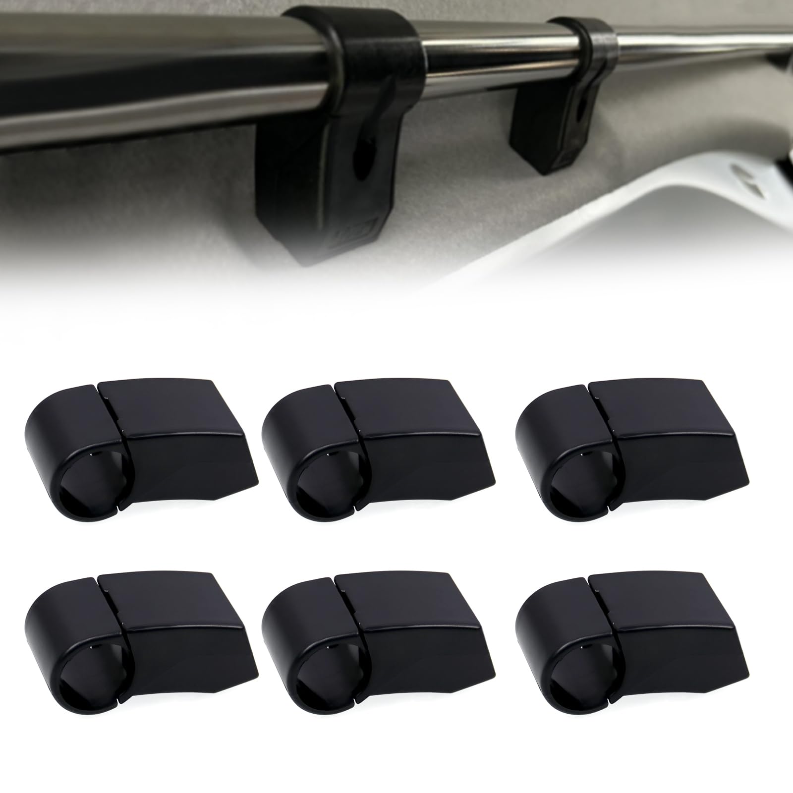Amazon | Jeyaic 車内収納 車室内キャリアバー サイドバーアシストグリップ部ホルダー 6個セット | ルーフボックスアクセサリ | 車＆バイク