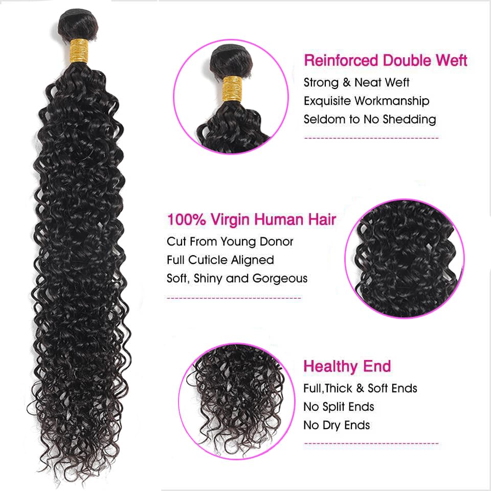 Water Wave Bundles Human Hair 16 16 16 Inch Deep Wave Bundles 10A ...