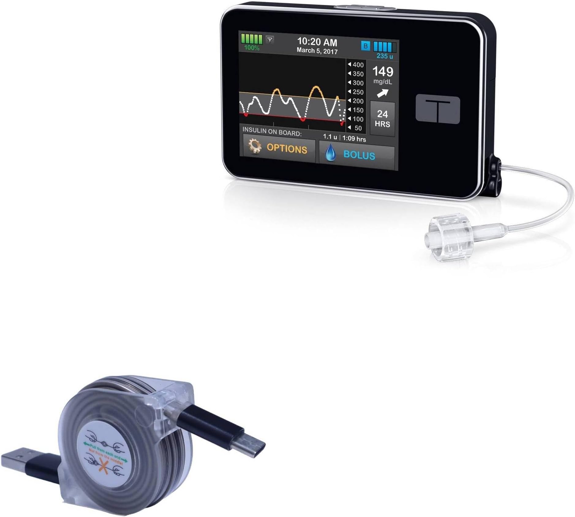 Amazon.com: Tandem Diabetes Care USB Cable (6ft) : Electronics