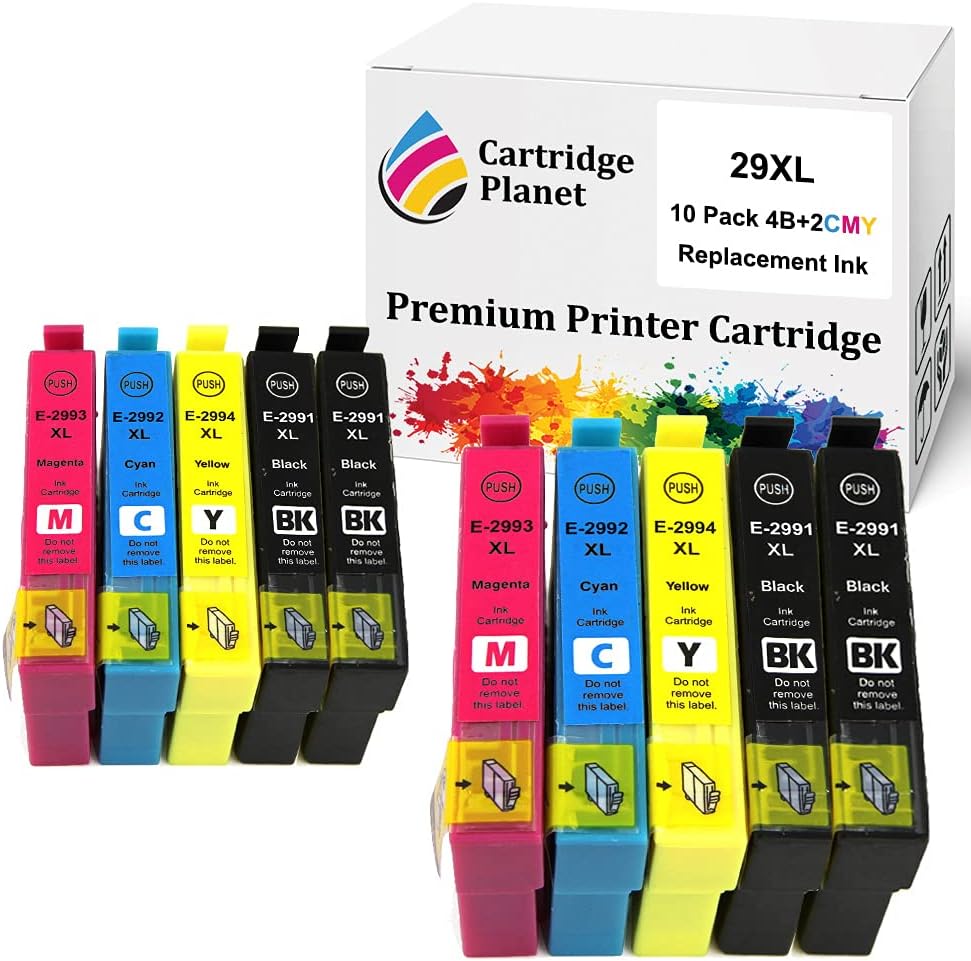 Cartridge Planet 10 Pack (4BK,2C,2M,2Y) Compatible Ink for Epson 29XL ...