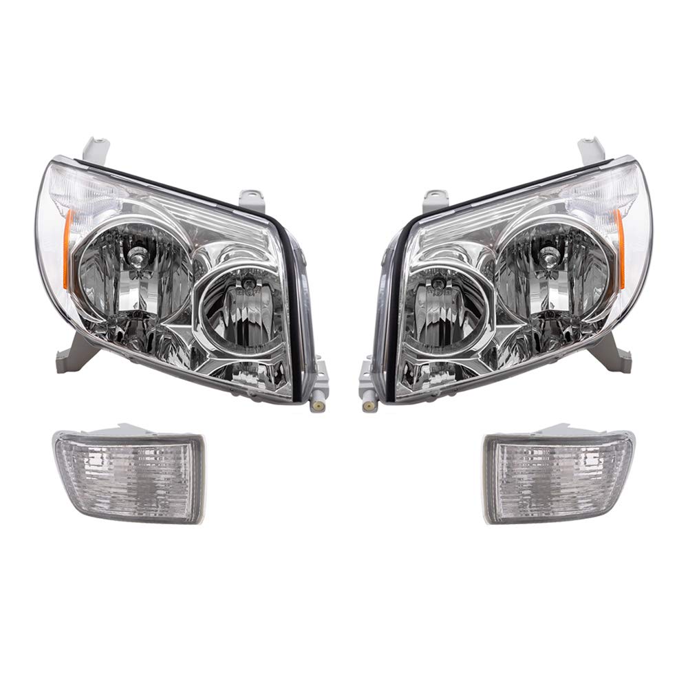 Amazon.com: Brock Replacement Halogen Headlights and Front Signal Lamps ...