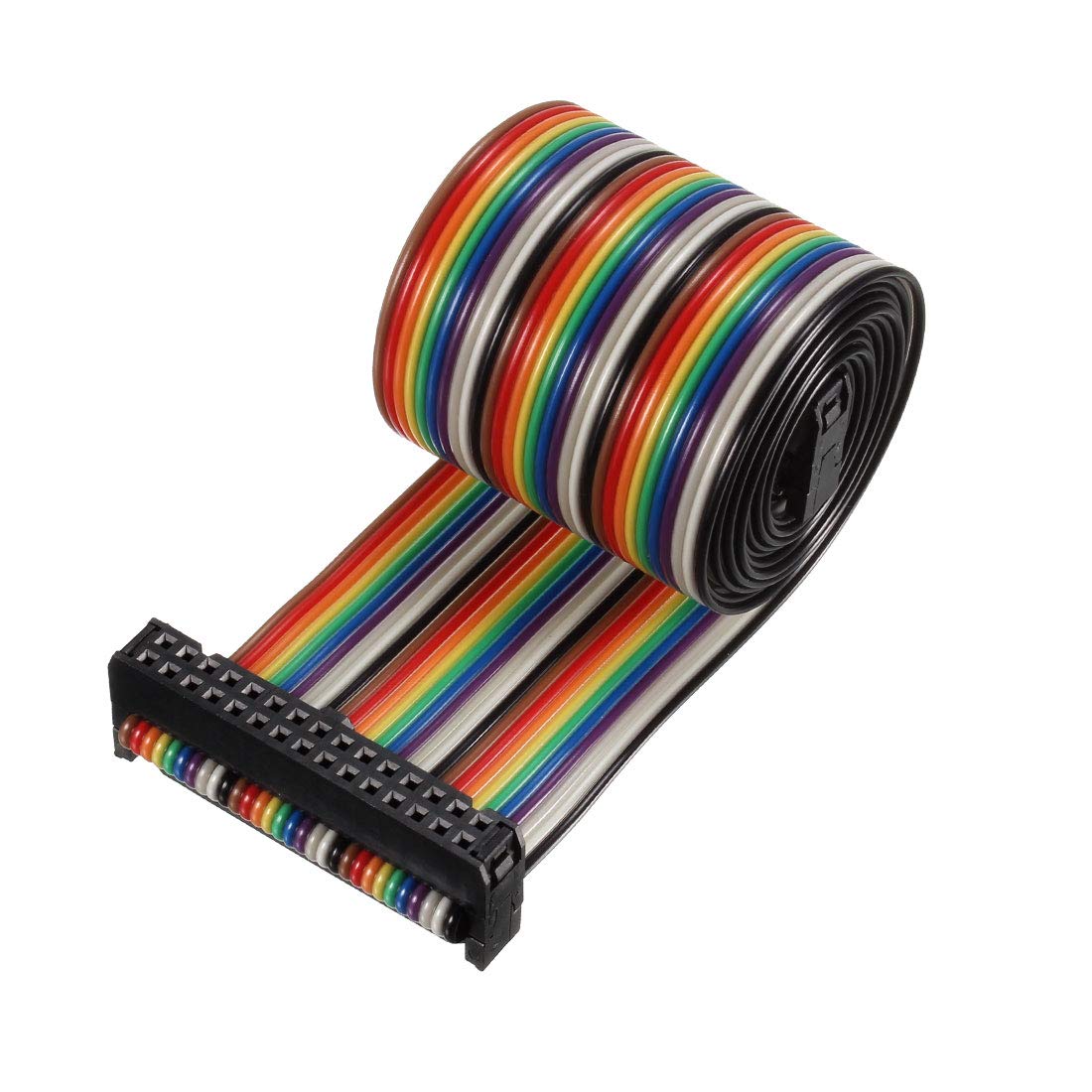 Amazon.com: uxcell IDC Rainbow Wire Flat Ribbon Cable 30P A-type FC/FC ...