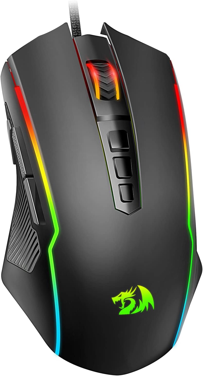 Amazon.com: Amazon Basics PC Programmable Gaming Mouse , Adjustable ...