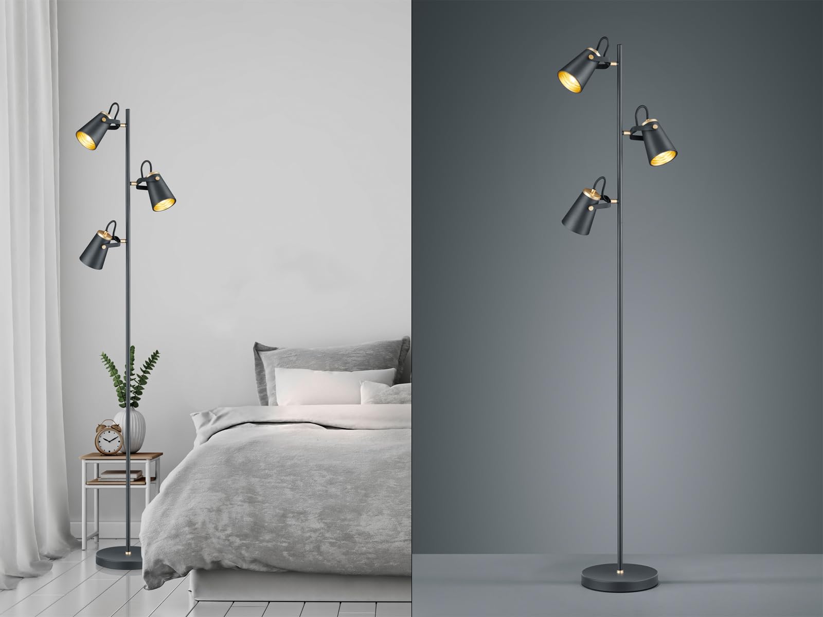 Floor Lamp Multiple Spotlight Spotlight Floor Lamp With Two Tone