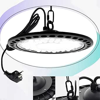 PORIYA 100W/300W/500W UFO LED High Bay Lights,6500K&IP 65 Waterproof ...