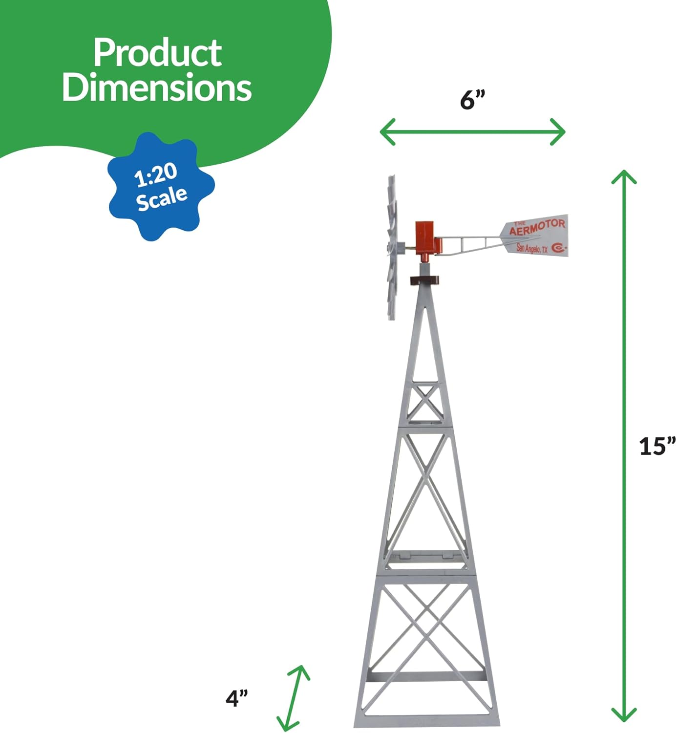 1:20 Scale Replica Aermotor Windmill Toy - Farm & Ranch Toys - Plastic ...