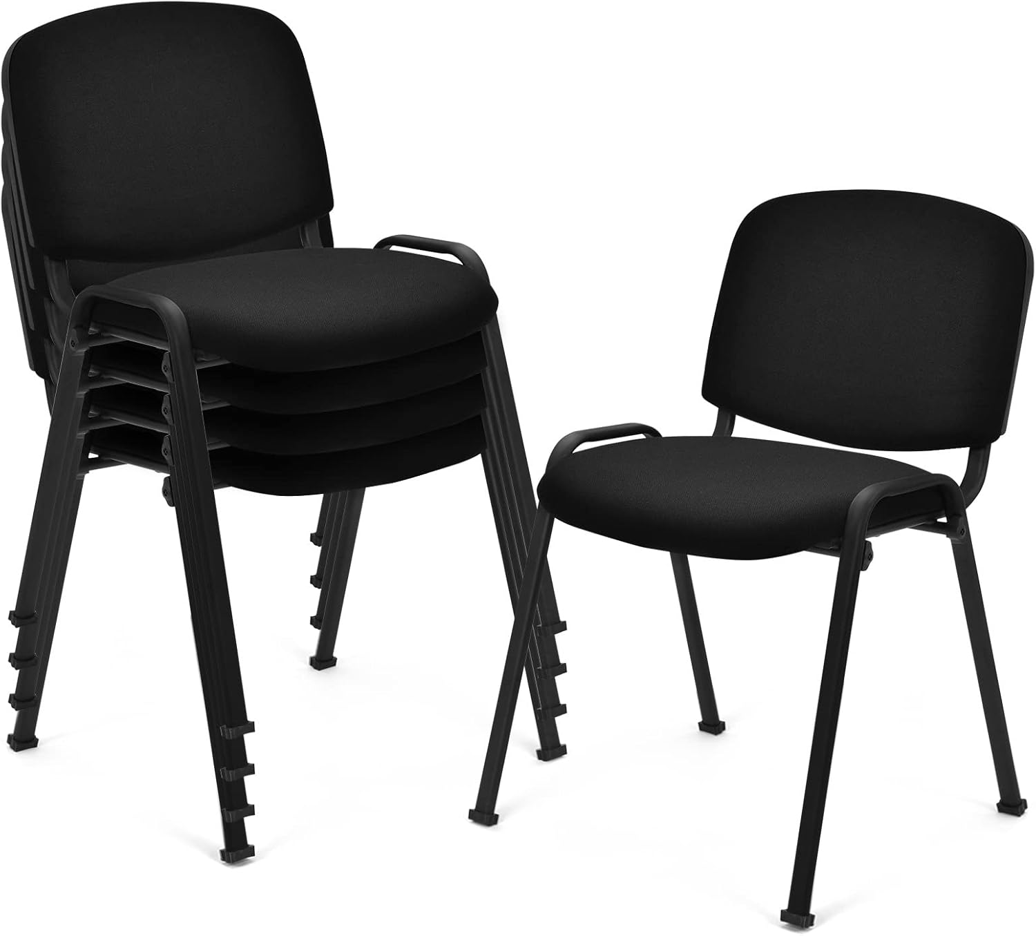 Amazon.com: S AFSTAR Set of 5 Conference Chairs, Stackable Chairs with ...