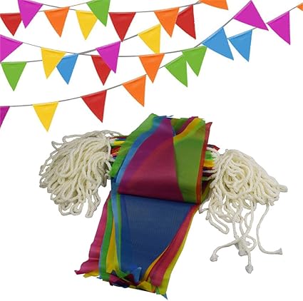 150Pcs Pennant Banner Flags,Simuer 262 Ft Triangle Flag Banner String ...