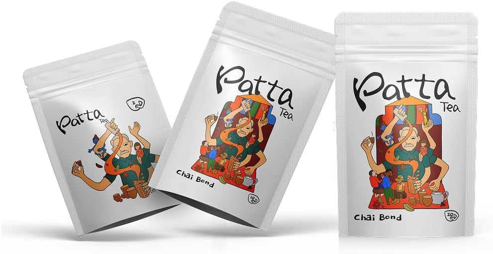 Amazon.co.jp: Patta Tea｜Chai Bond（チャイボンド）｜6種のスパイスと紅茶の香り深いチャイ｜ティーバッグ 10個入り｜紅茶・ジンジャー・スターアニス・シナモン ...