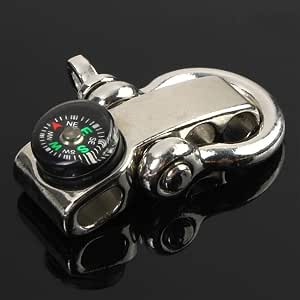 Amazon.com : FANCUF Mini Compass U Shape Anchor Shackle for Outdoor ...