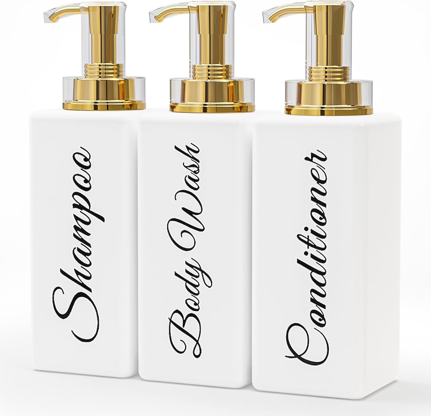 Amazon.com: Akalin Refillable Shampoo and Conditioner Bottles, 16oz ...