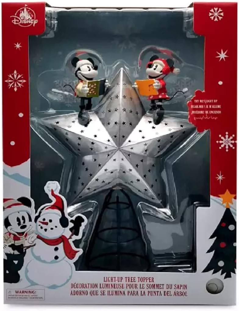 Amazon.com: Ornaments 2021 Mickey and Minnie Mouse Light-Up Tree Topper ...