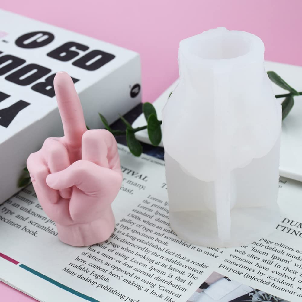 Snapklik.com : 3D Hand Shaped Silicone Mold For Candle Making, Gesture ...