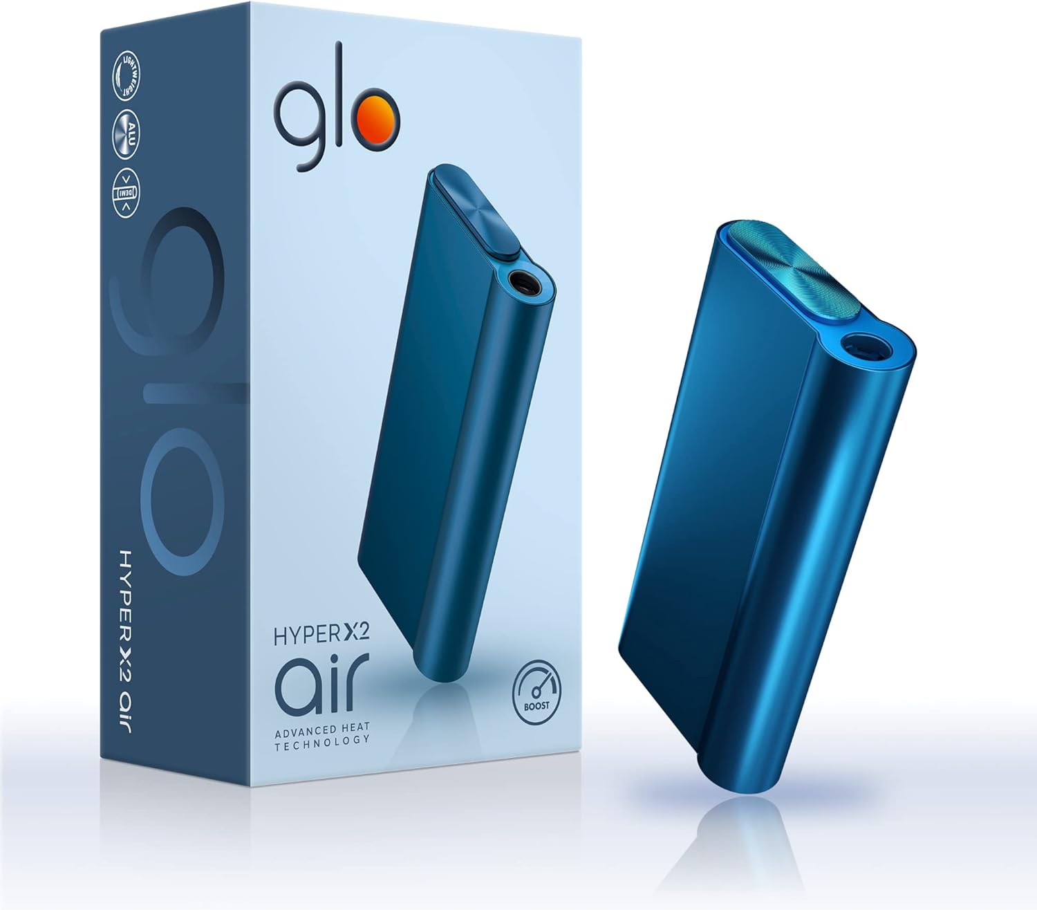 GLO Hyper X2 Air Tabakerhitzer, Elektrischer Tabak Heater für klassischen Zigaretten Geschmack ...
