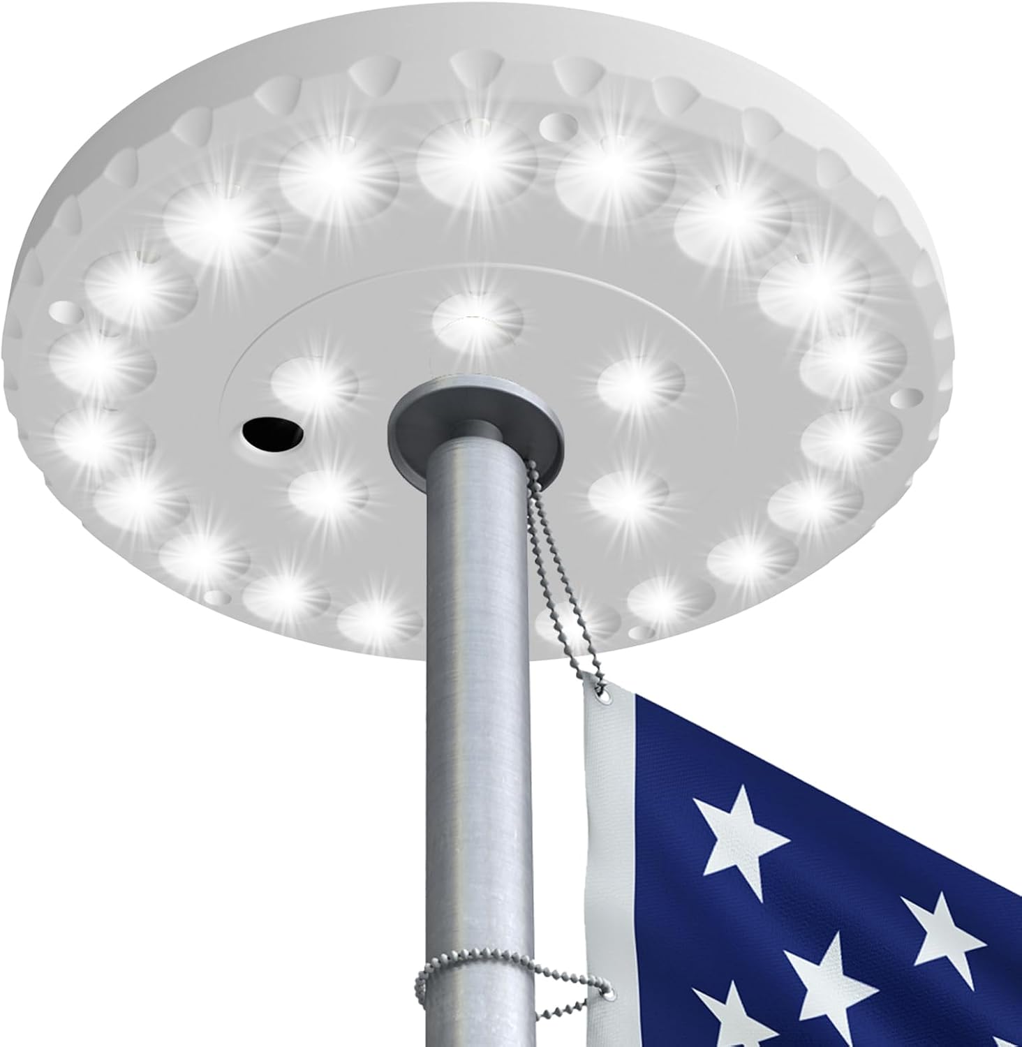 Amazon.com: Lxnuinxl Solar Flag Pole Light, Light Up American Flag ...