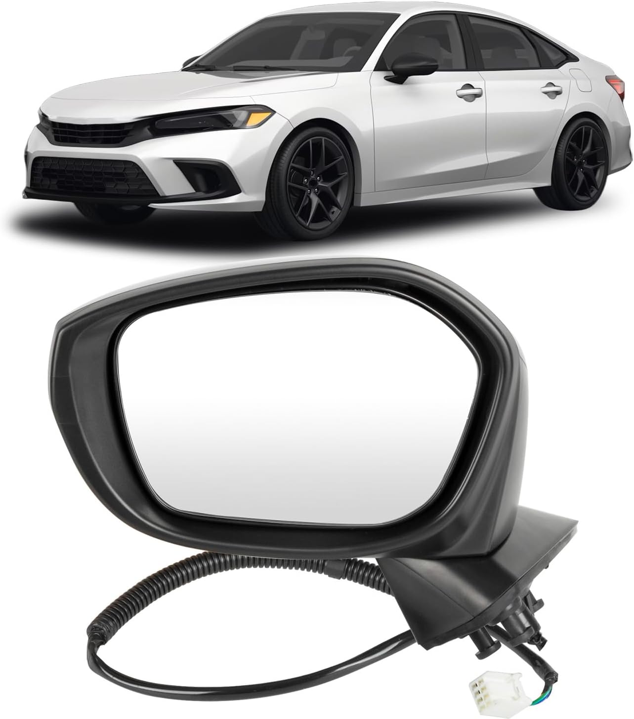 Amazon.com: RANSOTO Mirror with Power Glass Manual Folding Compatible ...