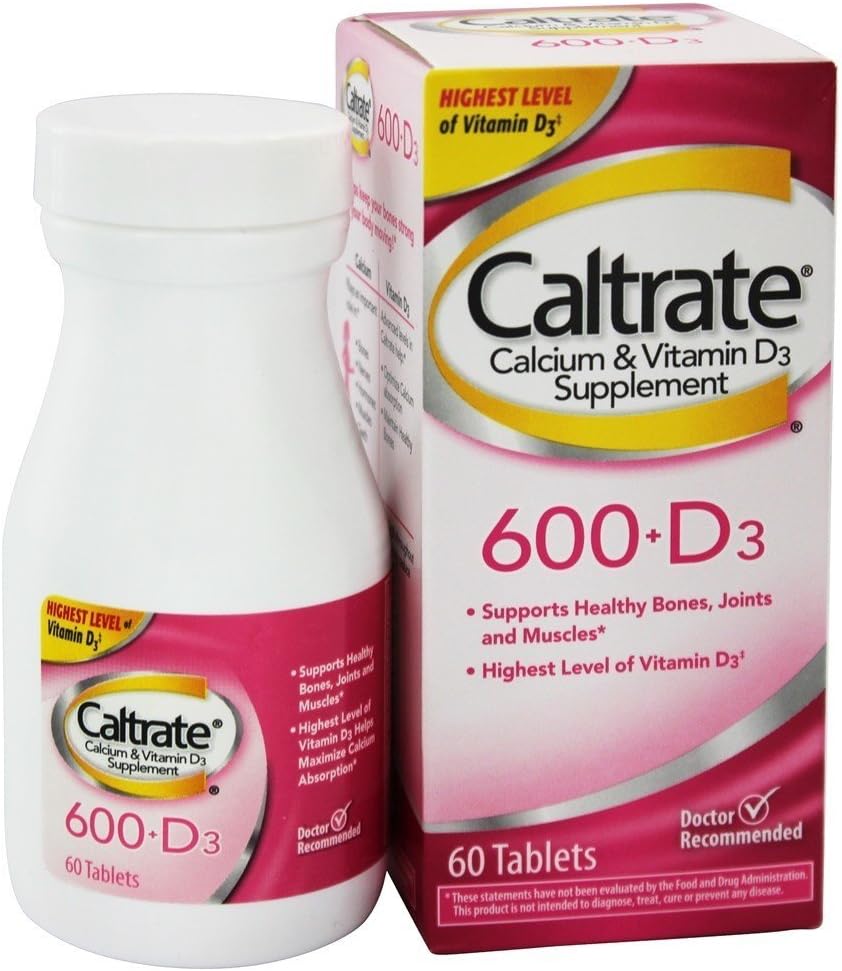 Amazon.com: Caltrate W/Vit D Size 60s Caltrate 600+d Calcium Supplement ...