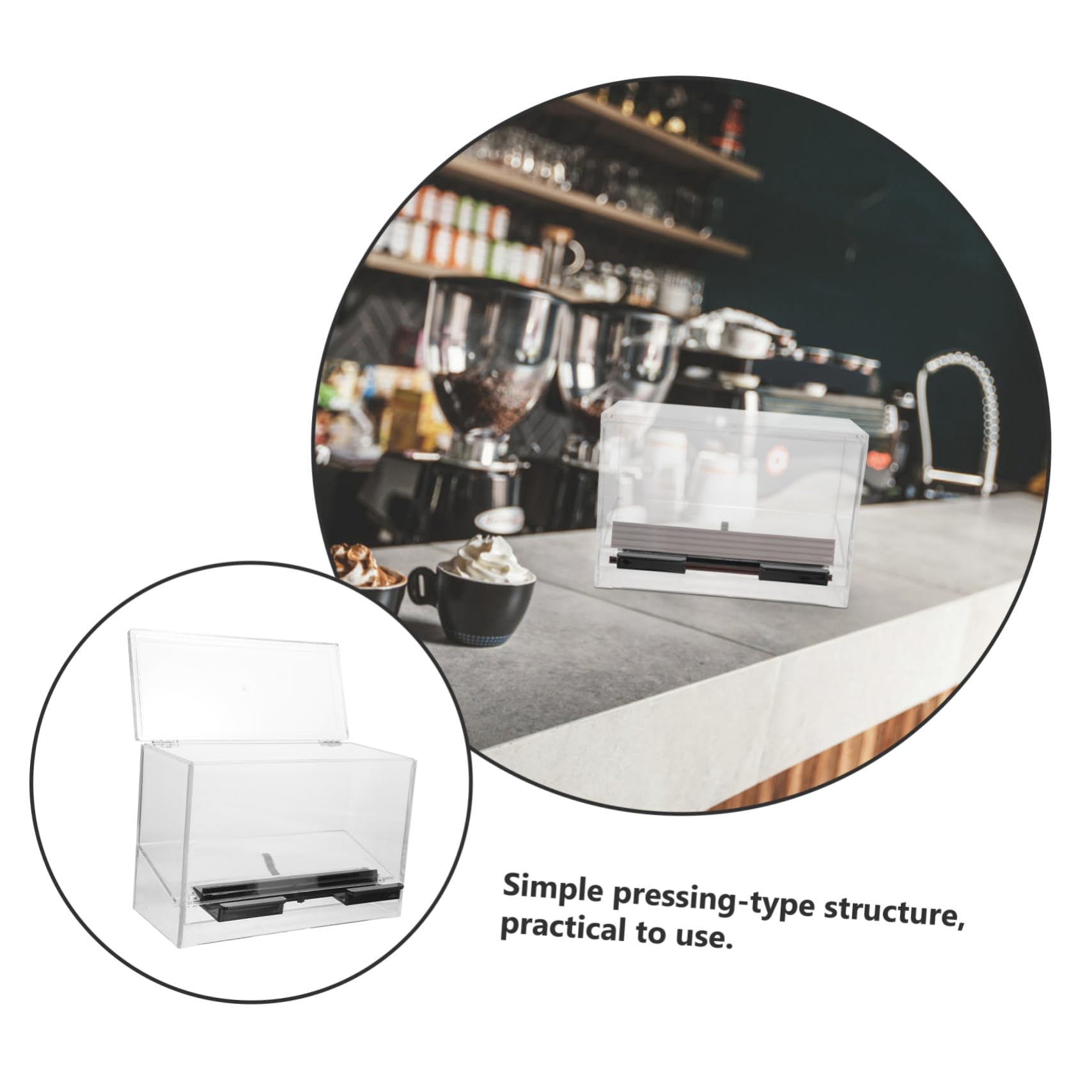 Snapklik.com : Self-service Straw Box Straw Storage Container Holder ...