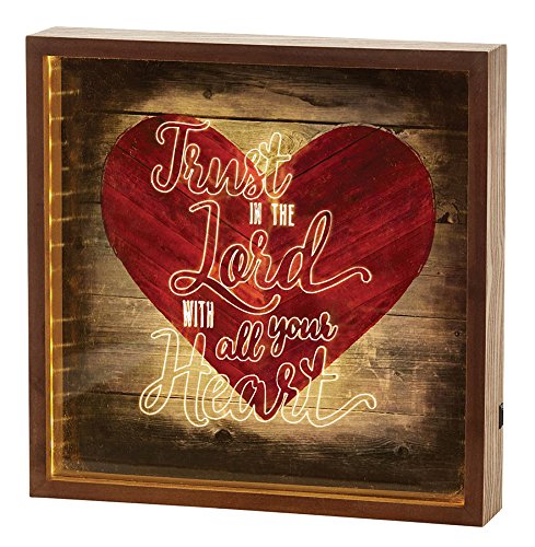 Buy Faithworks Christian LED Lit Light Box Wall Décor, Trust in The ...