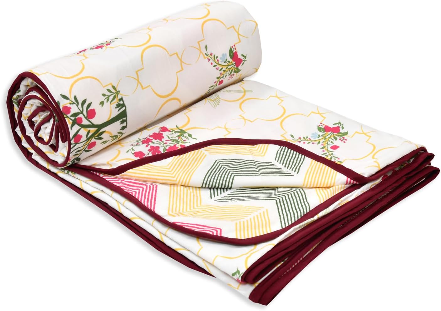 Buy haus & kinder 100% Cotton Reversible Dohar Single Bed, Soft ...