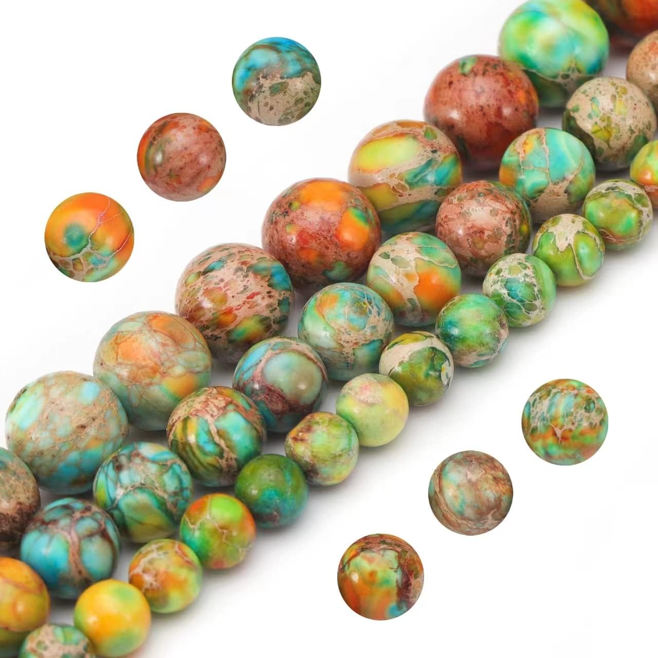 Amazon.com: Youngbling Natural Gemstone Beads for Jewelry Making,8mm ...