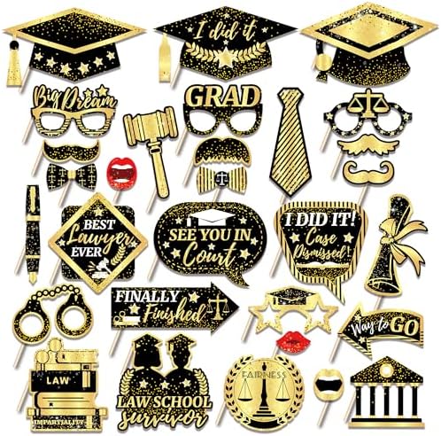 Amazon.com: CRAWPROP 41PCS Graduation Party Photo Booth Props Supplies ...