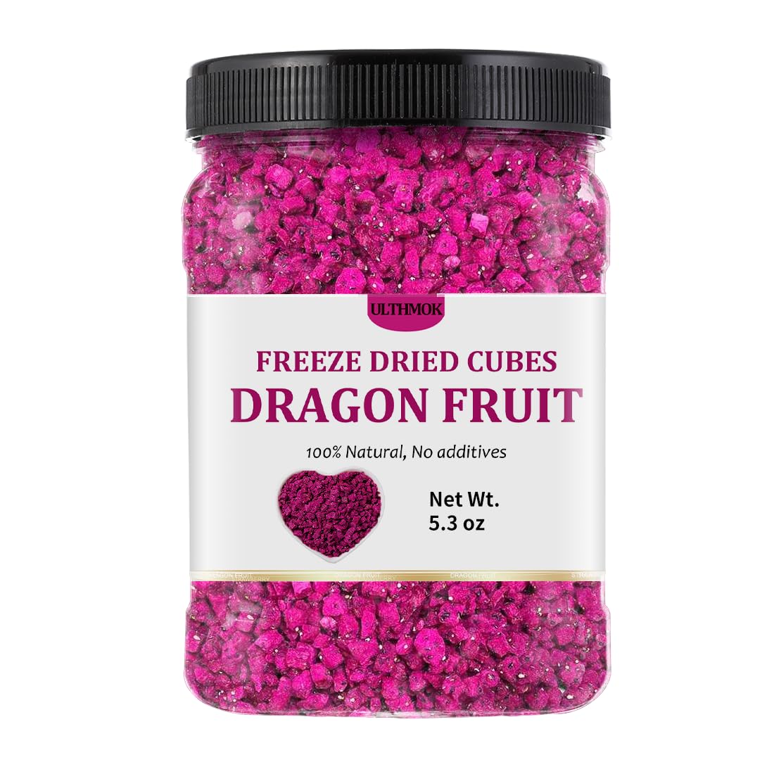 Snapklik.com : Premium Freeze Dried Dragon Fruit 5.3OZ/150g, Made