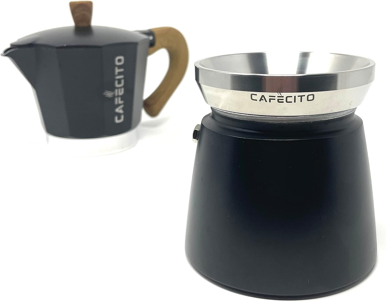 Amazon.com: CAFECITO Dosing Funnel for Moka Pot | 6 Cup Compatible ...