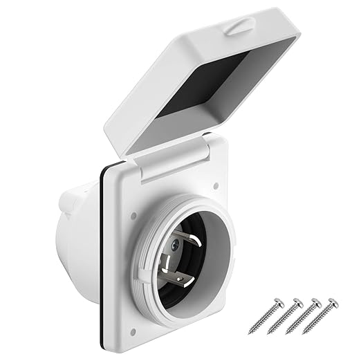 Amazon.com: Kohree 30 Amp RV Plug Twist Lock Inlet, NEMA L5-30P Shore ...