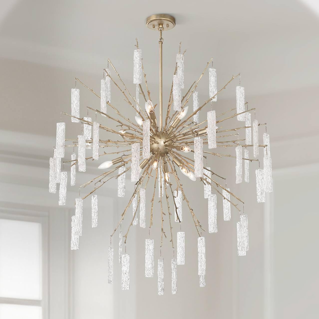Possini Euro Design Madeleine Brass Gold Rain Chandelier Lighting 56 1/ ...
