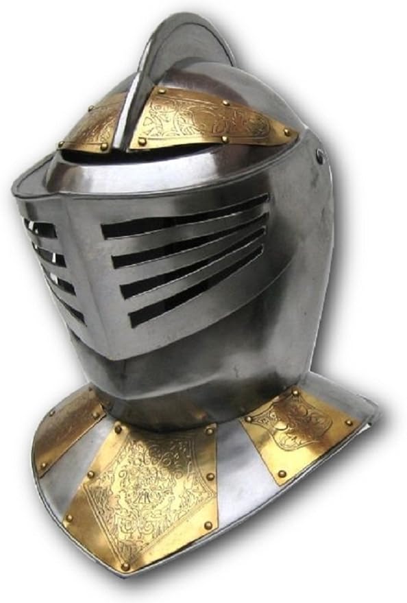 Amazon.com: NauticalMart Armor European Knight Helmet - Embossed ...