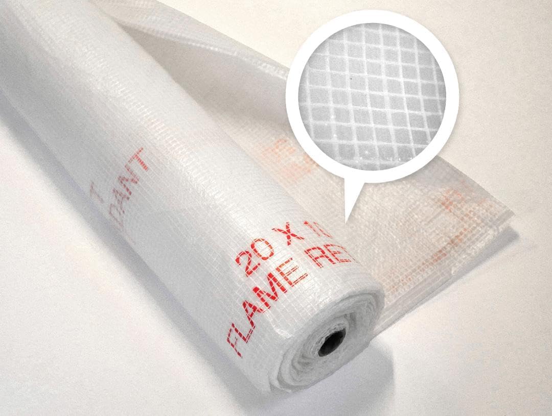 First Global Supply Heavy Duty Reinforced Plastic Sheeting - Flame ...