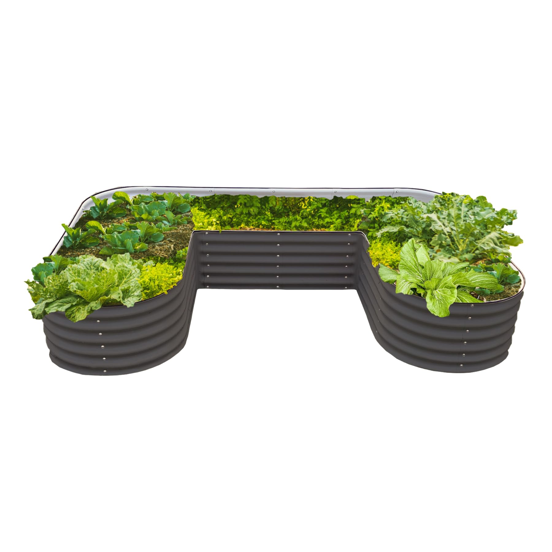 Amazon.com: 17" Tall U-Shape Raised Garden Bed Metal Raised Planter Bed ...