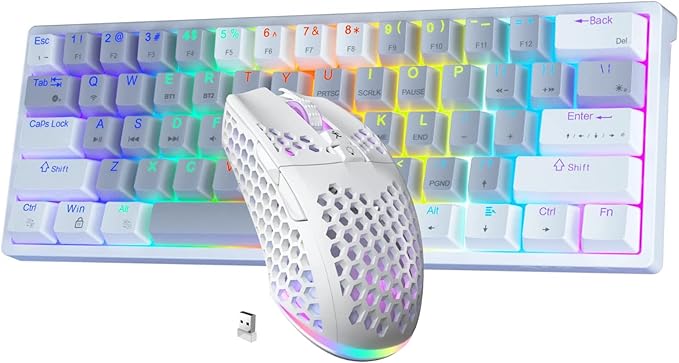 Amazon.com: SOLAKAKA RGB Bluetooth/Wired/2.4GHz Wireless Gaming ...