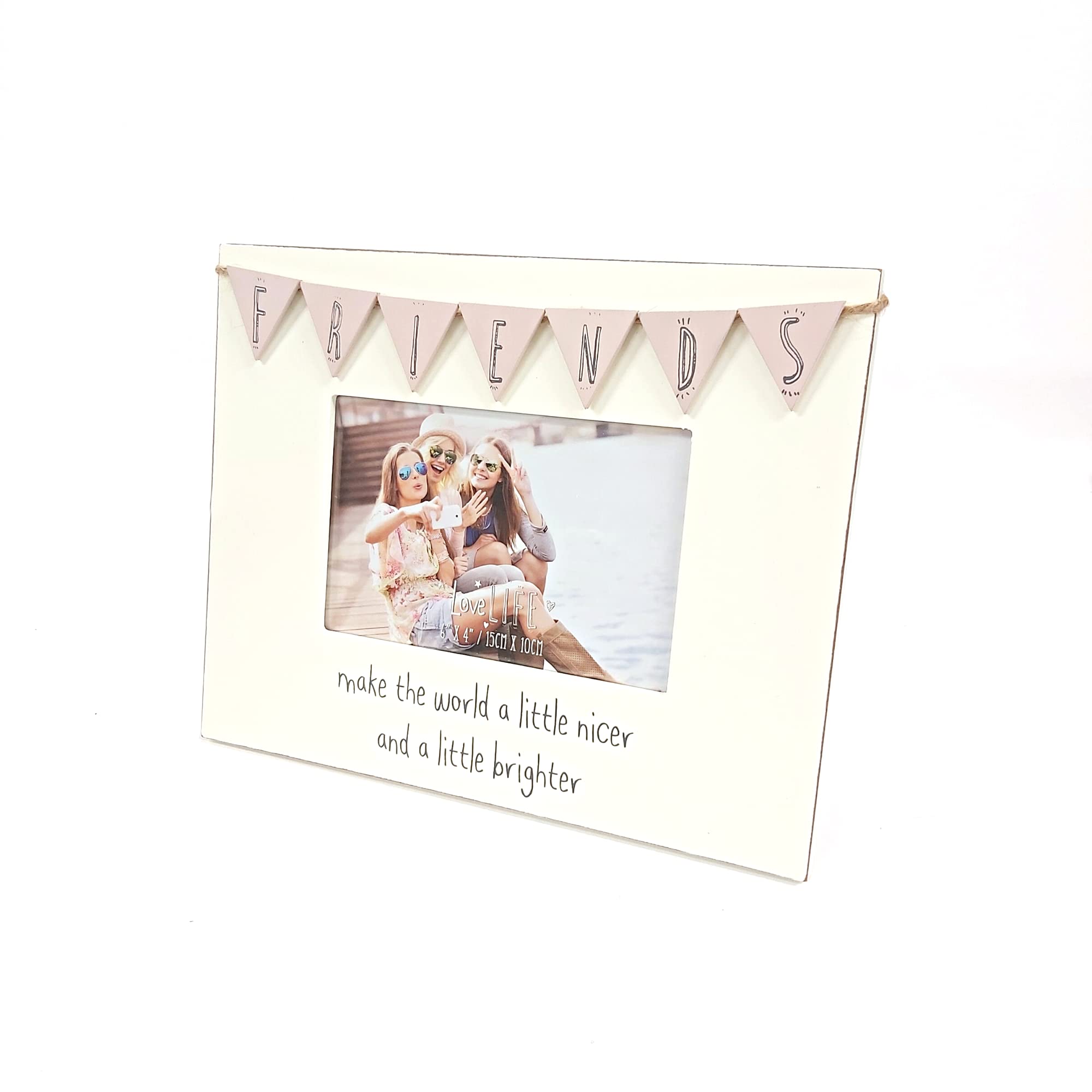 Vintage Wooden Bunting Style Friends Photo Frame Gift : Amazon.co.uk ...