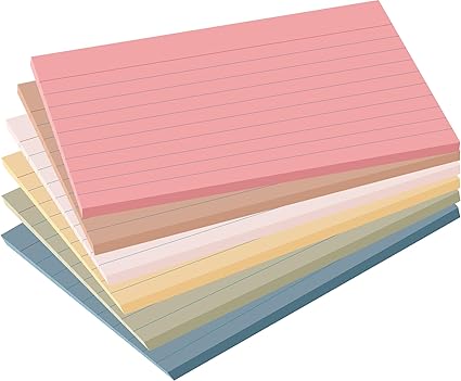 Amazon.com : Index Cards 4x6 Ruled Line Flashcards,156 Pcs Flash Cards ...
