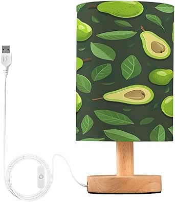 Flradish Cute Avocado Table Lamp for Bedroom Nightstand Portable Table ...