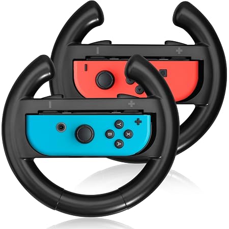 Orzly 2*Volants pour Nintendo Switch - 2* Volant Noir pour Les manettes ...
