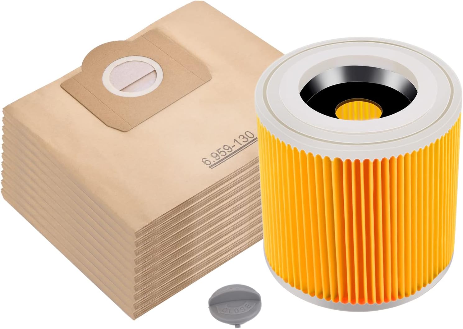 McFilter | 10 Staubsaugerbeutel geeignet für Kärcher WD 3 P ...