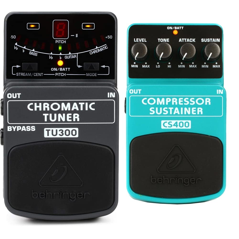 Behringer TU300 Chromatic Guitar/Bass Tuner & COMPRESSOR/SUSTAINER ...