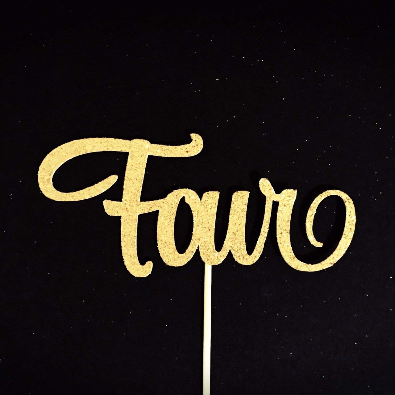 Amazon.com: Atelier Elegance Four Cake Topper, 4th Birthday Cake Topper ...