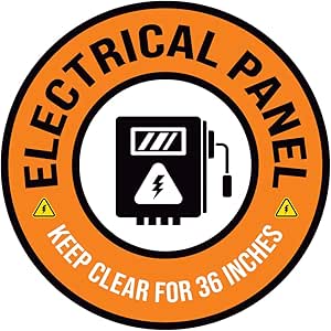 Amazon.com : ExcelMark Do Not Block Electrical Panel Floor Decal ...