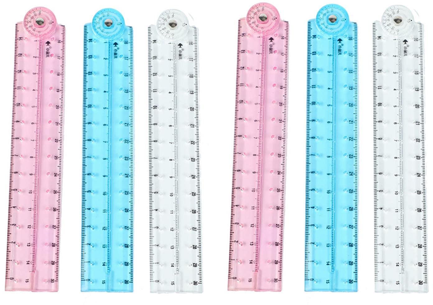 Amazon.com: 6 Pcs Folding Ruler Clear Ruler Soft Ruler for School ...